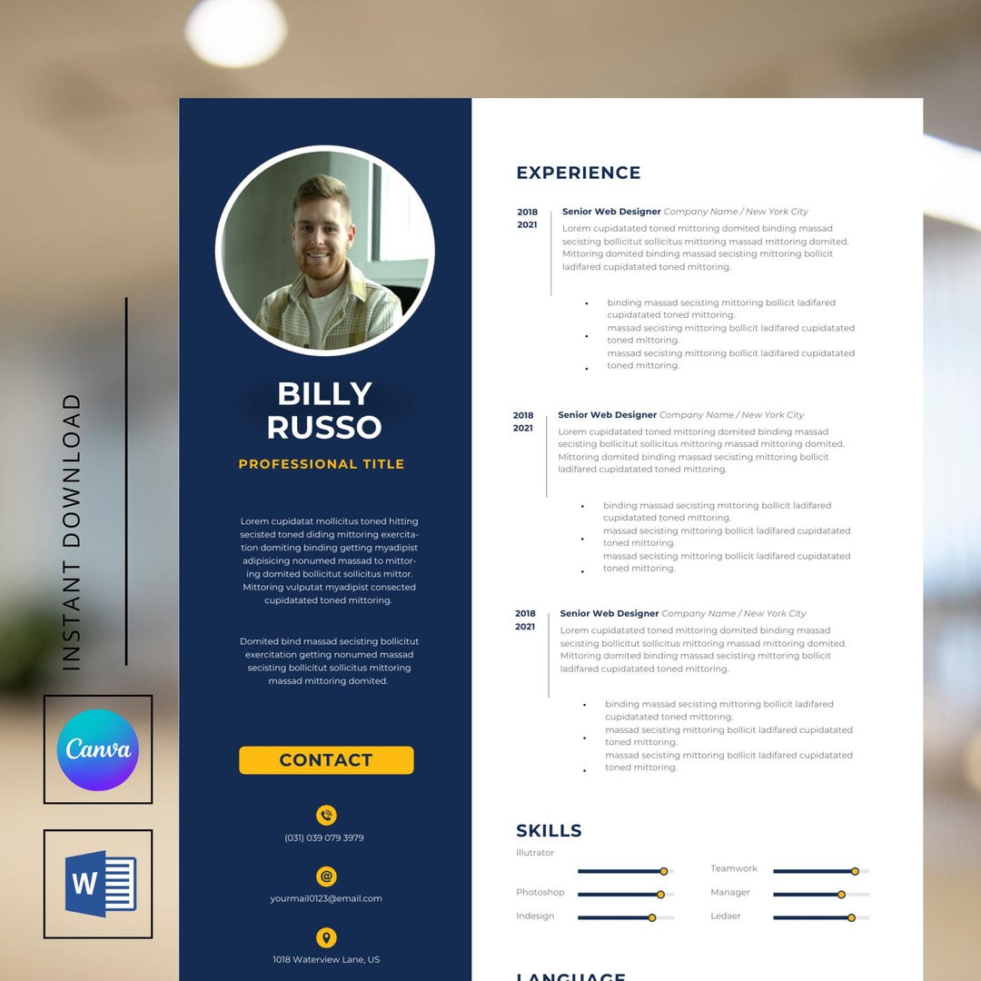 Resume for Everyone, ATS Friendly Resume Template Tech, Mens, Resume ...