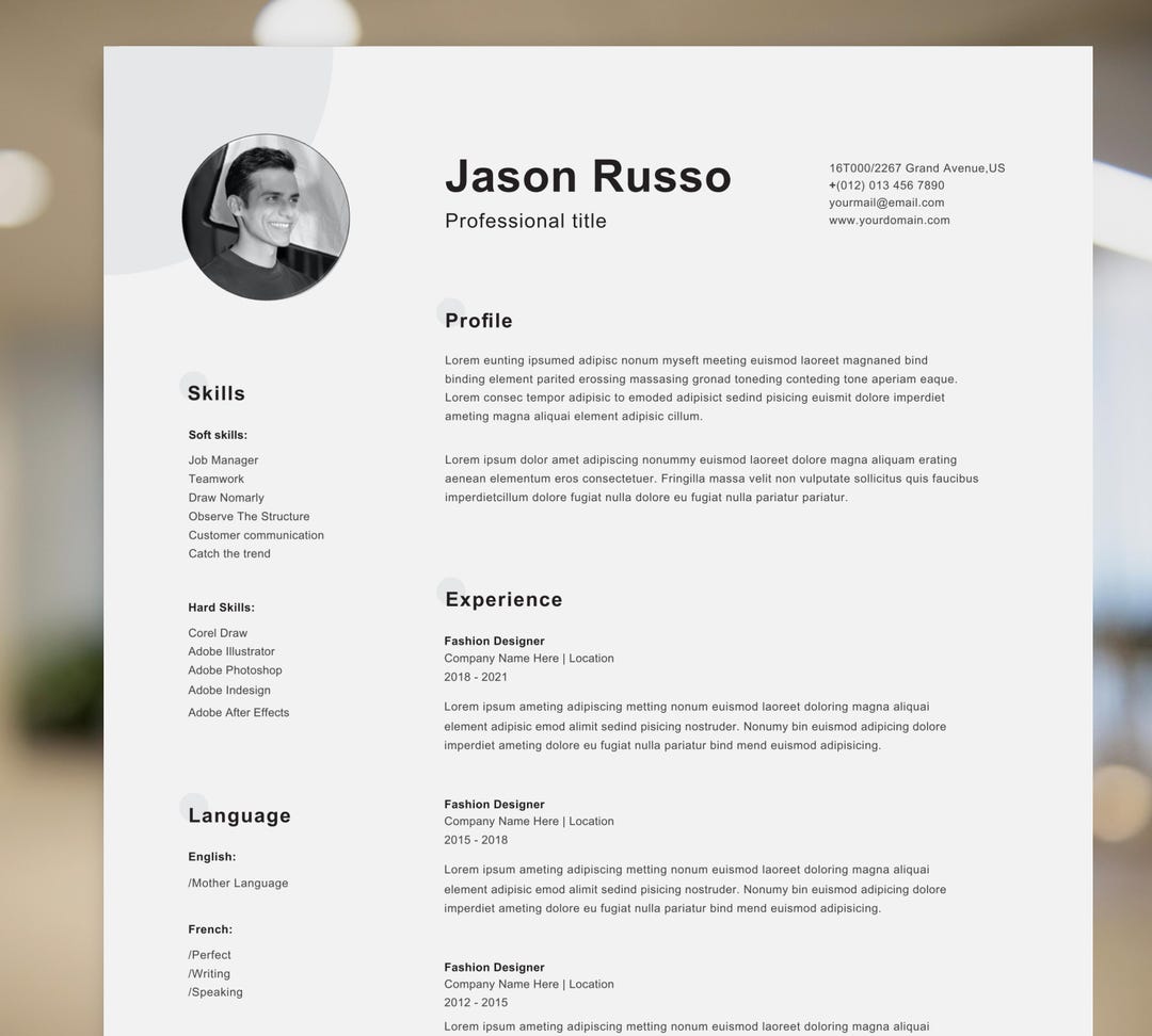 Functional Resume Template, Skills Based Resume, Cv Template Word ...