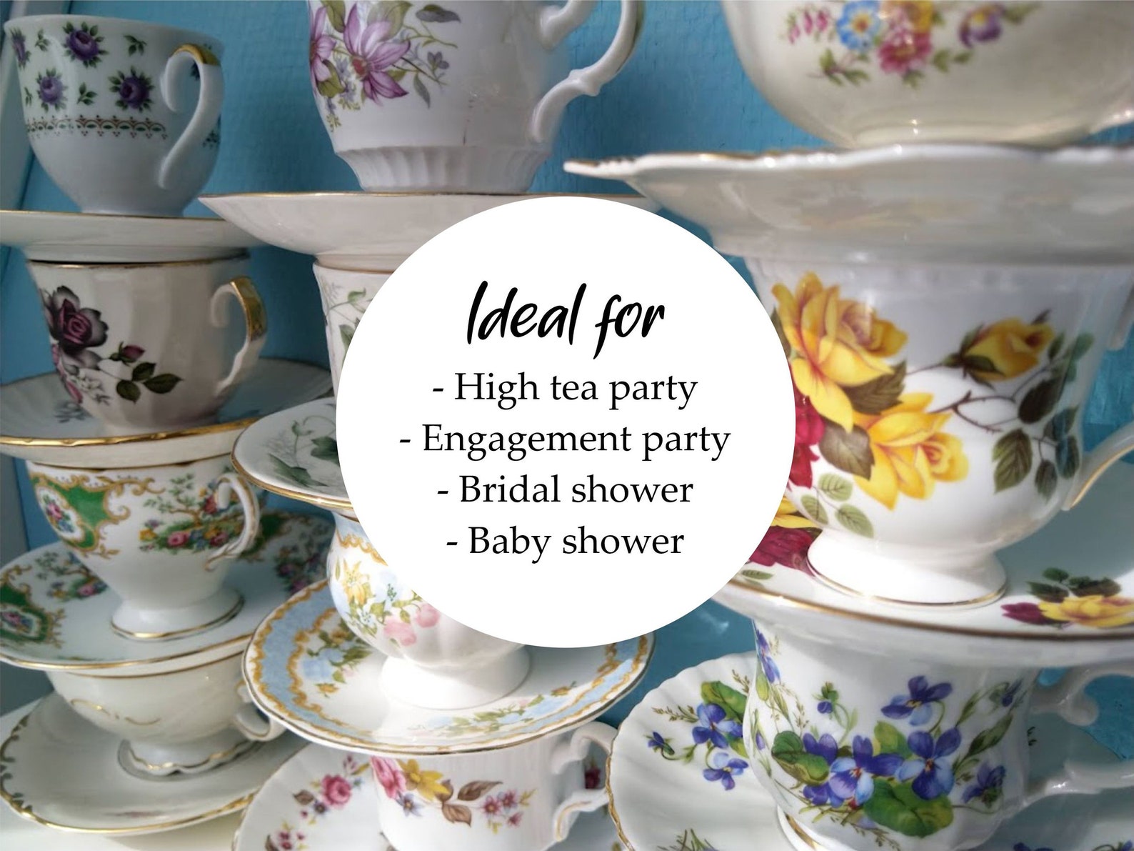 6 Mix and Match Tea Cups and Saucers of Your Choice | Etsy