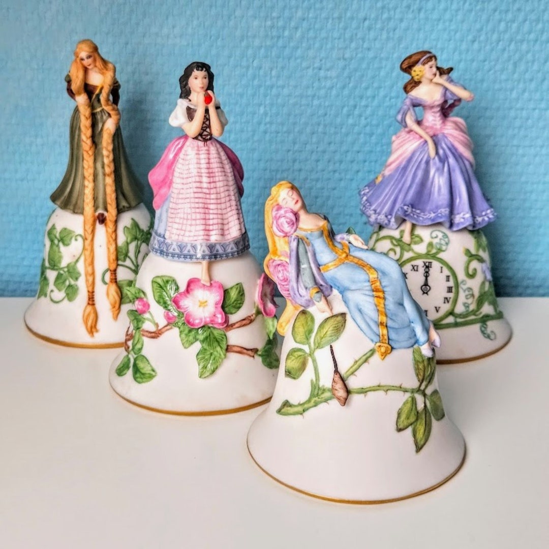 Buy Disney Princess Porcelain Figurines on Bells Snow White Cinderella ...