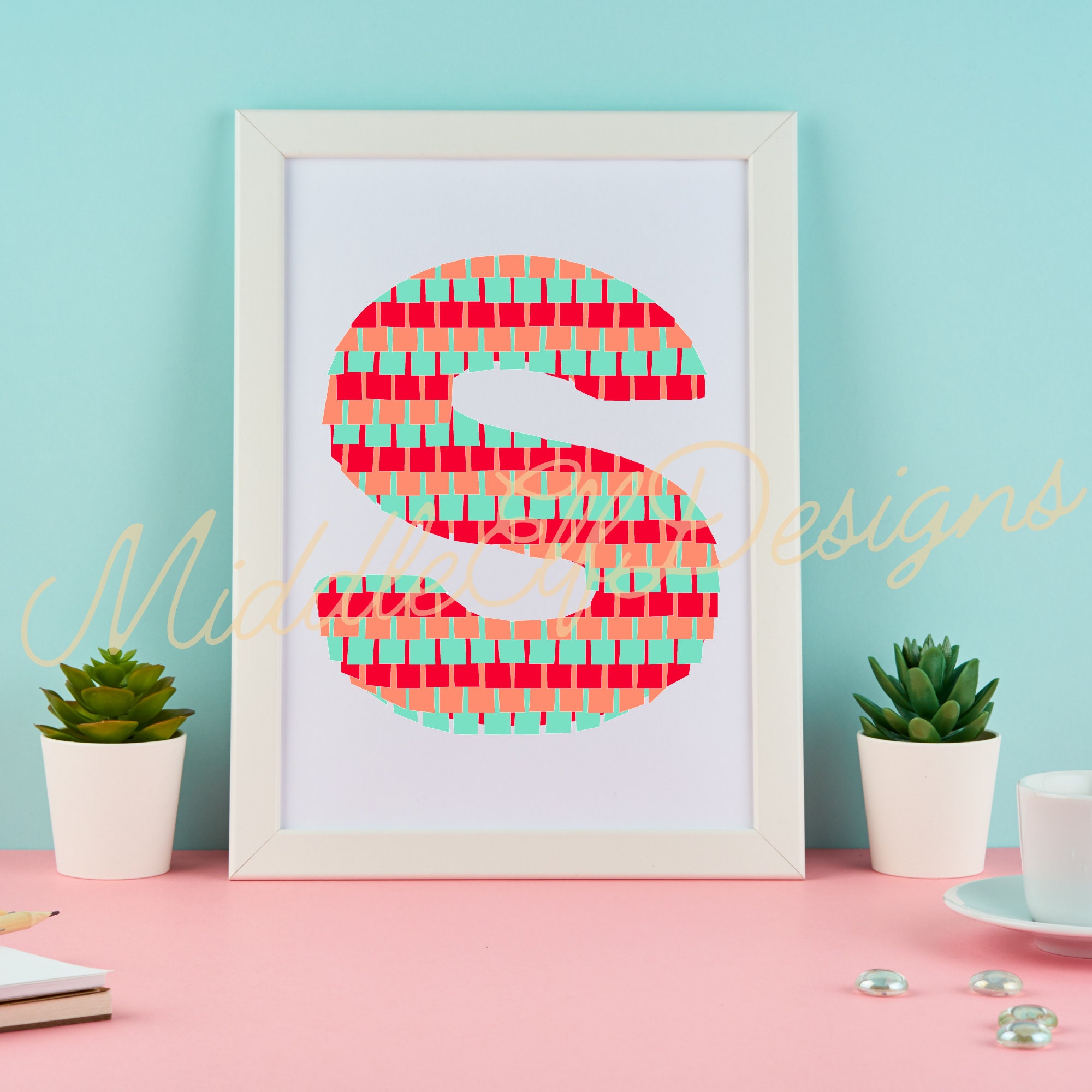 Piñata Alphabet Letters A-Z Numbers 0-9, PNG Monogram Digital Download ...