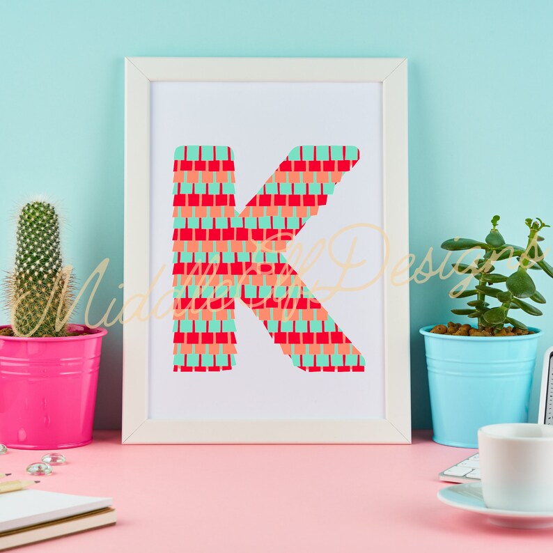 Piñata Alphabet Letters A-Z Numbers 0-9, PNG Monogram Digital Download ...