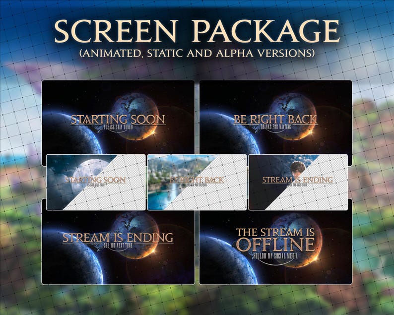 FFXIV Endwalker | Screen Pack for Streamers. Starting Soon, BRB, Stream ...
