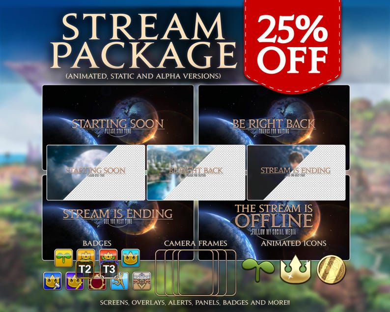 FFXIV Endwalker Stream Overlay Package | Final Fantasy XIV Bundle for ...