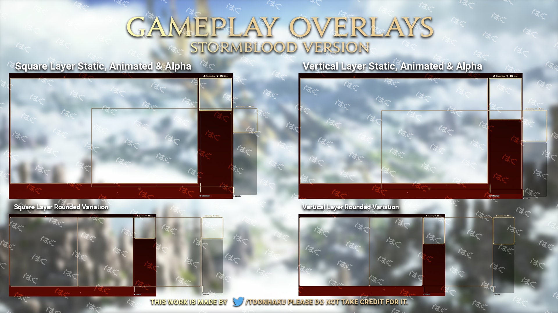 FFXIV Stream Pack STORMBLOOD. FF14, Twitch, Overlay, Panels, Badges, Alerts, Scenes, Streams - Etsy