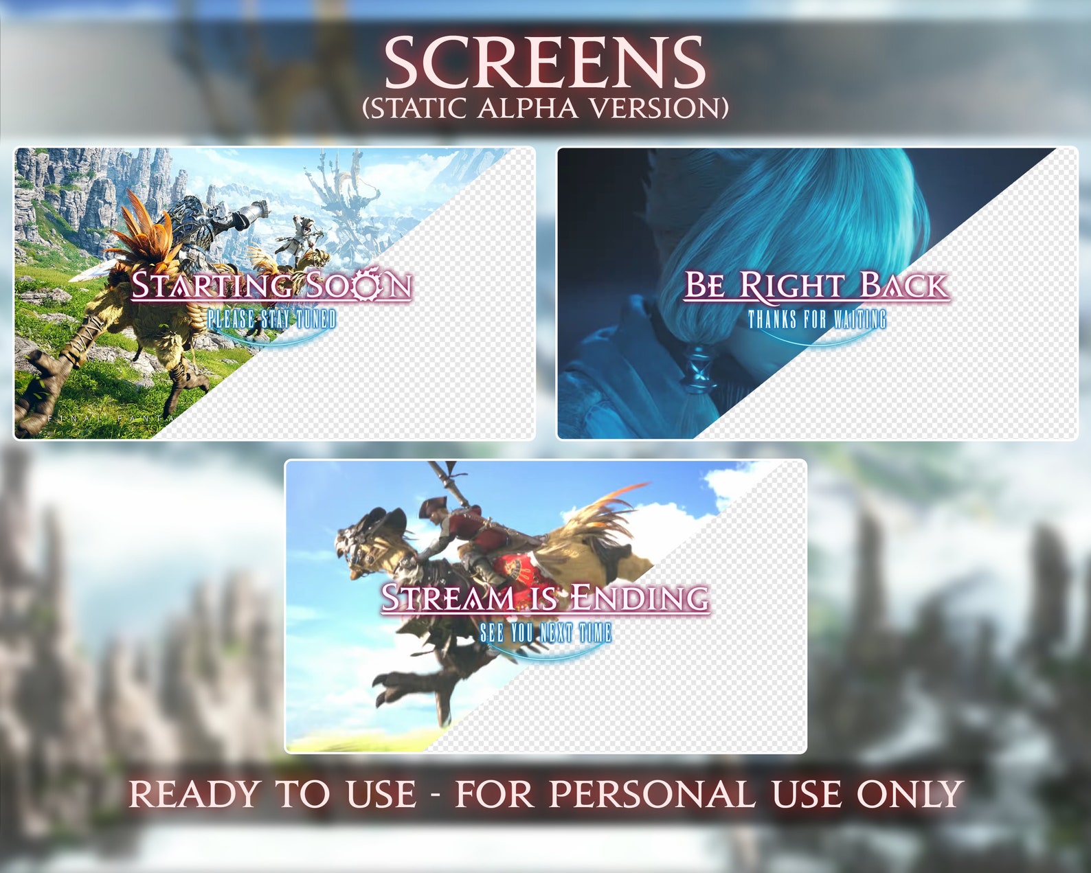 FFXIV Animated Scene Pack | A Realm Reborn Starting Soon, BRB and ...