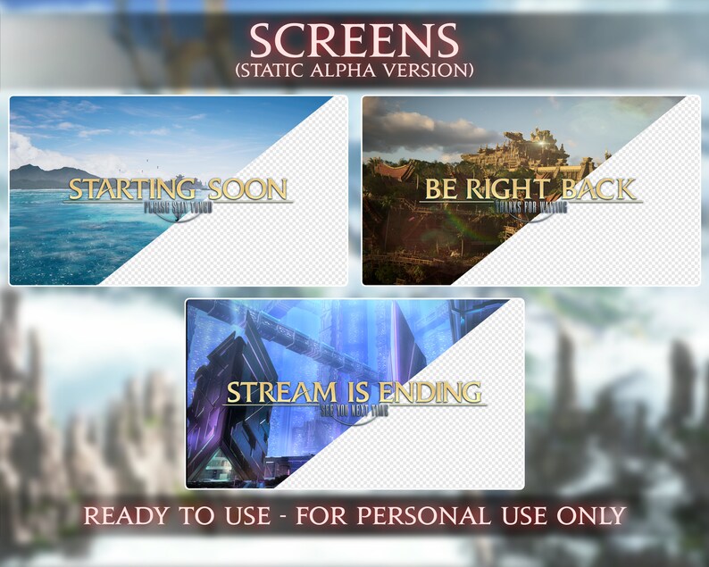 FFXIV Dawntrail | Screen Pack for Streamers. Starting Soon, BRB, Stream ...