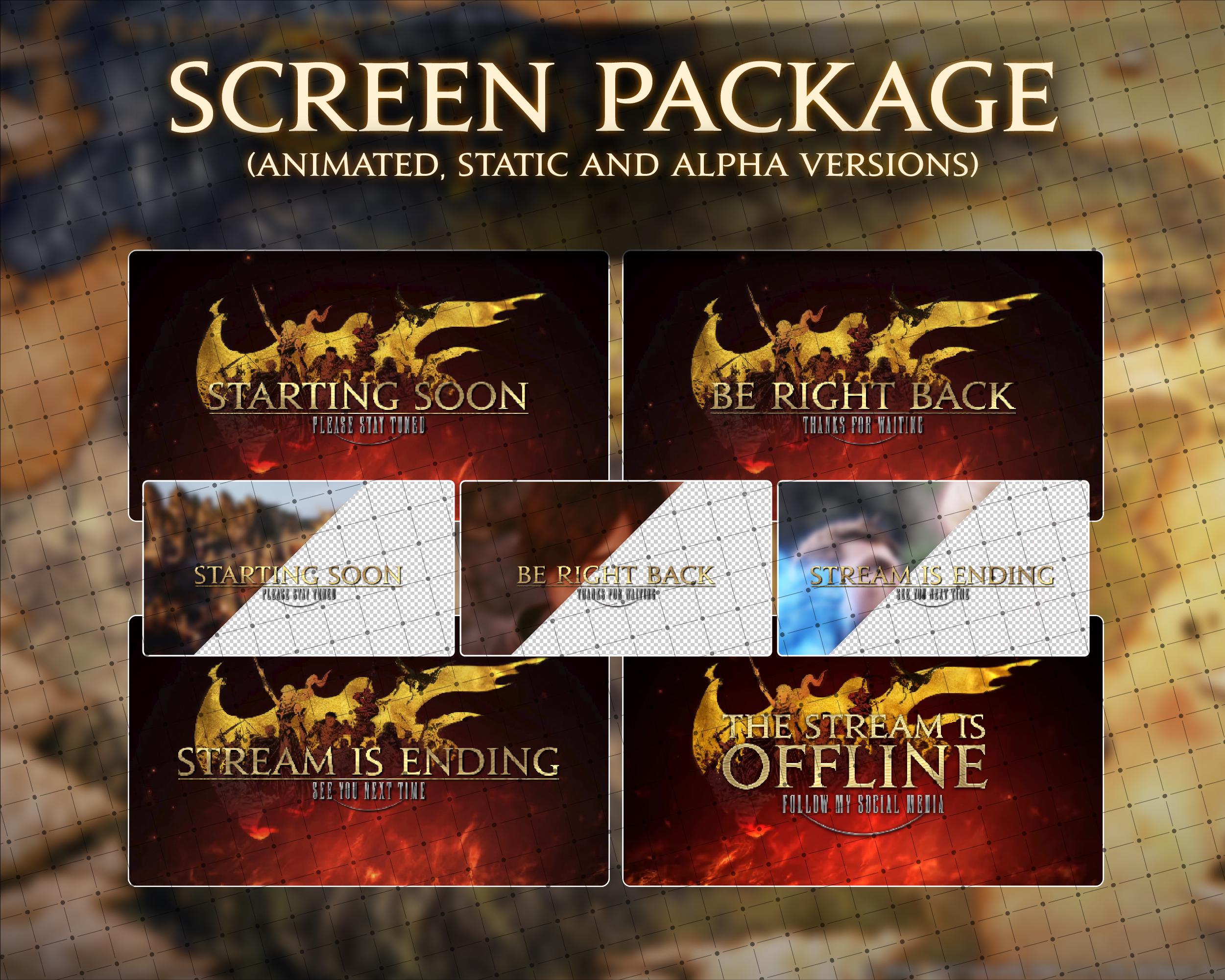 FFXIV Stormblood | Screen Pack for Streamers. Starting Soon, BRB ...