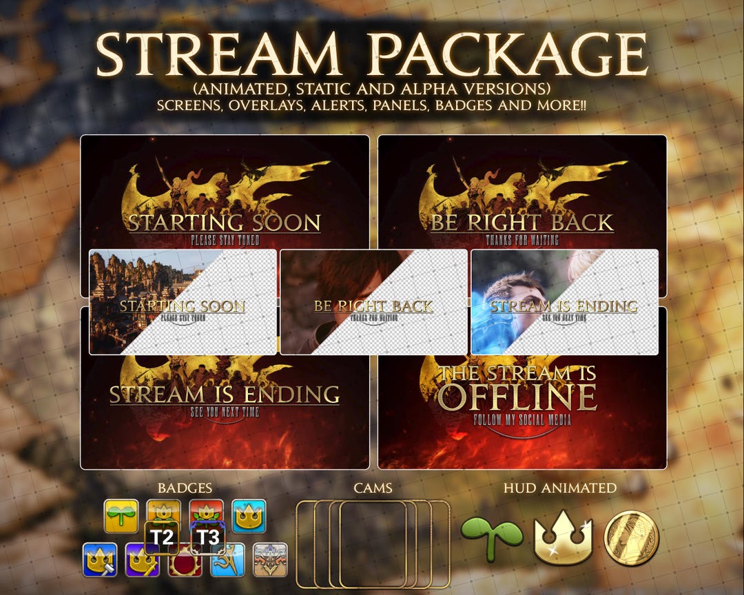 FFXIV Stormblood Stream Package for TWITCH YOUTUBE for Streamers ...