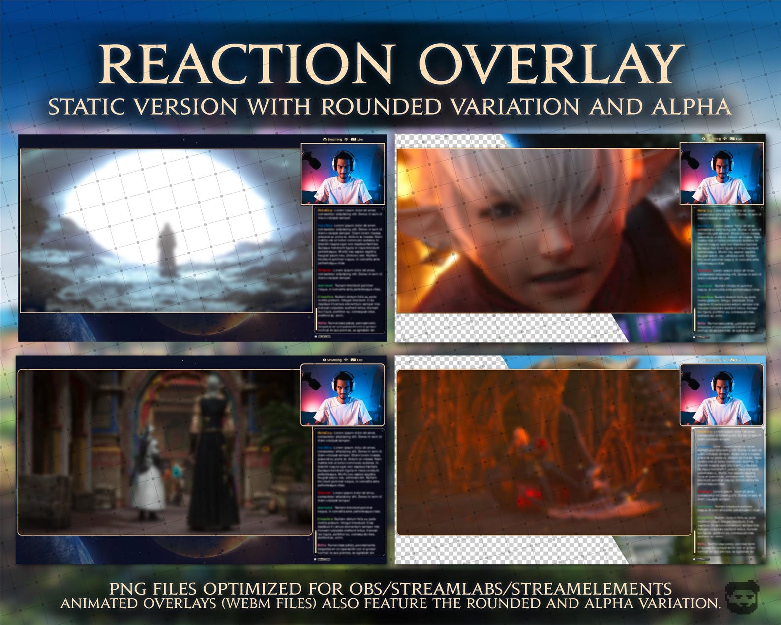 Final Fantasy XIV Overlay Twitch, FFXIV Endwalker, FF14 Overlay ...