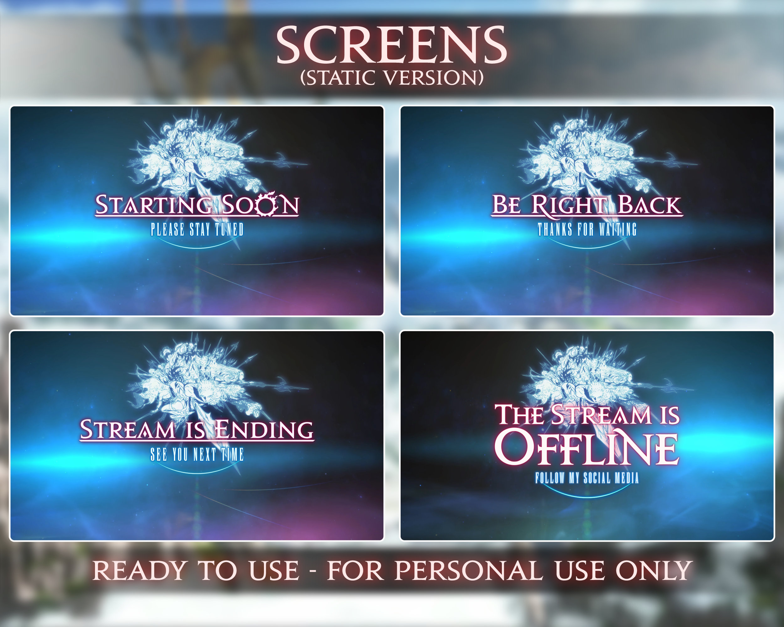 FFXIV Animated Scene Pack | A Realm Reborn Starting Soon, BRB and ...
