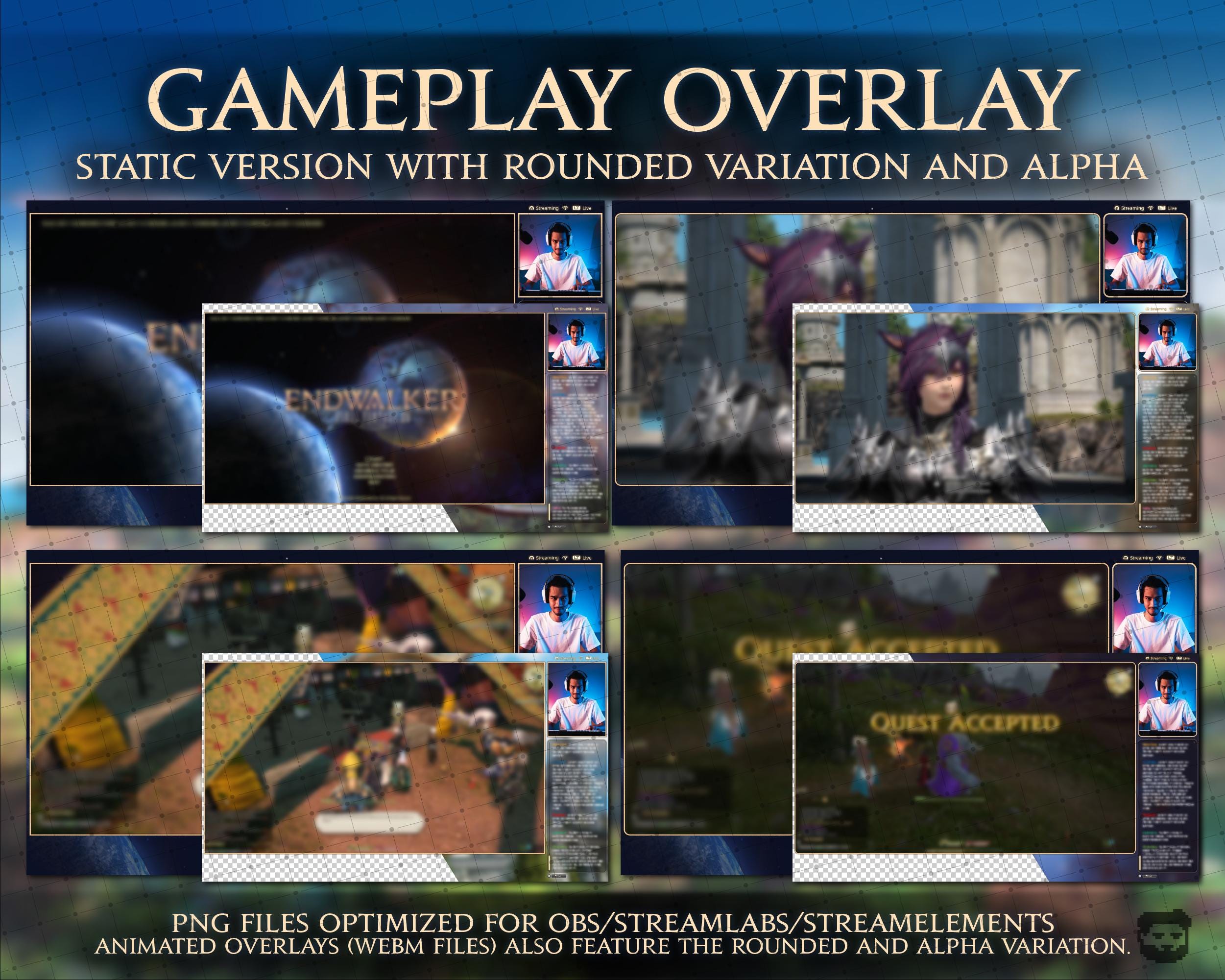 Final Fantasy XIV Overlay Twitch, FFXIV Endwalker, FF14 Overlay ...
