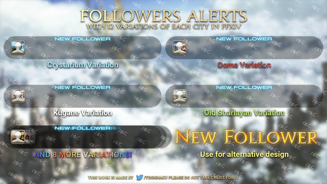 FFXIV Pack Alerts Follow, Subscription, Cheers/bits, Raid & Donation - Etsy