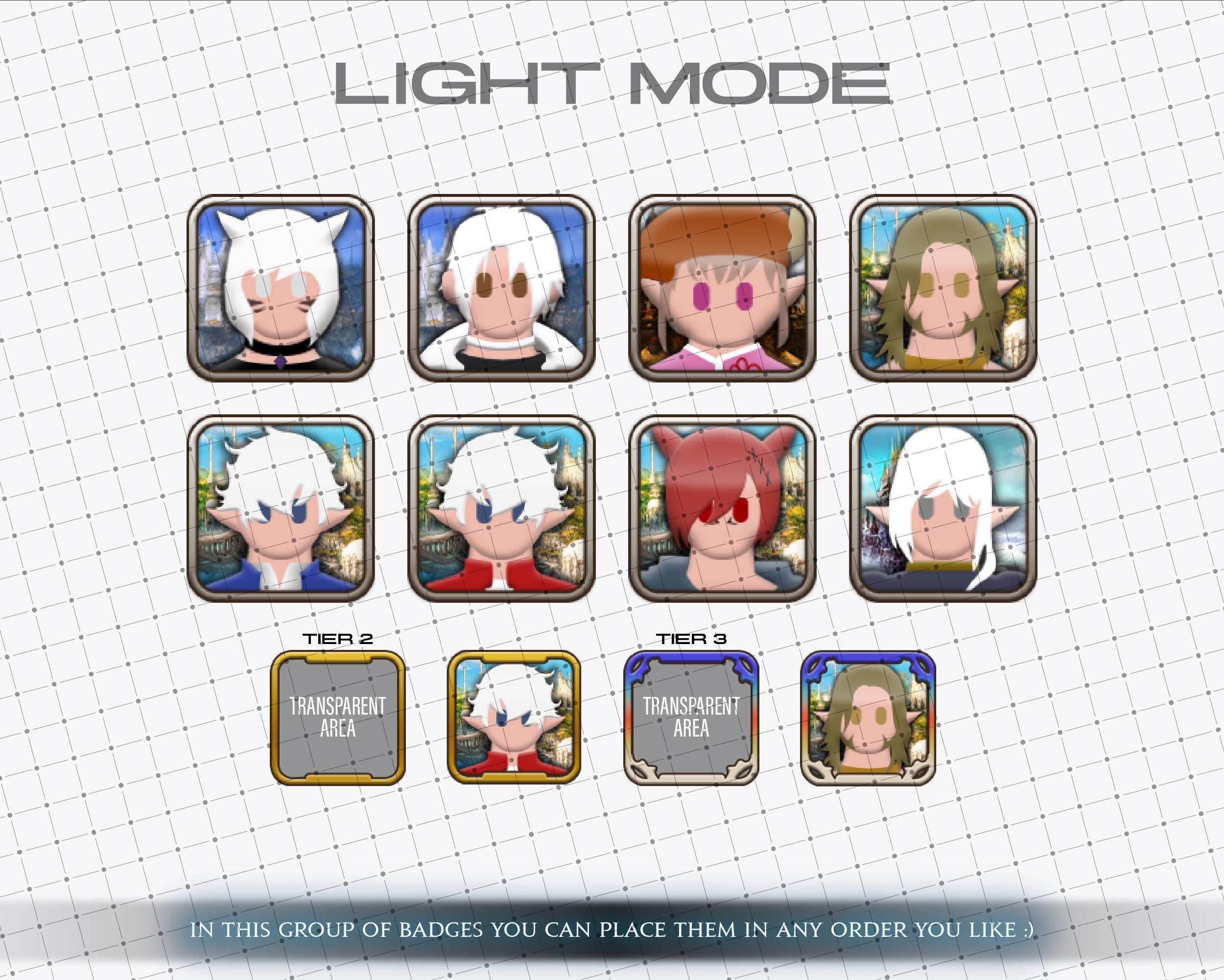 FFXIV Stream Badges, FFXIV Badges, Scions, Final Fantasy Pack Badges, Badges for Streams, Final ...