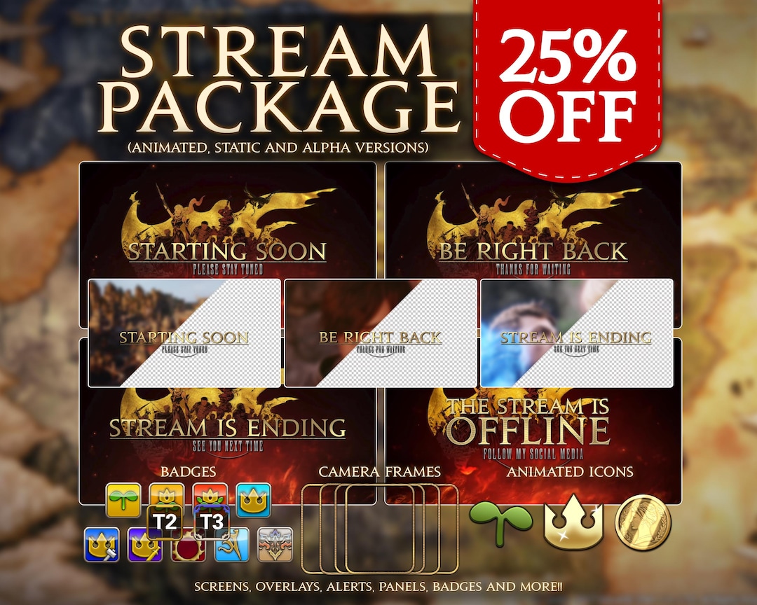 FFXIV Overlay | FFXIV Stormblood | FFXIV Stream Package Twitch, Youtube ...