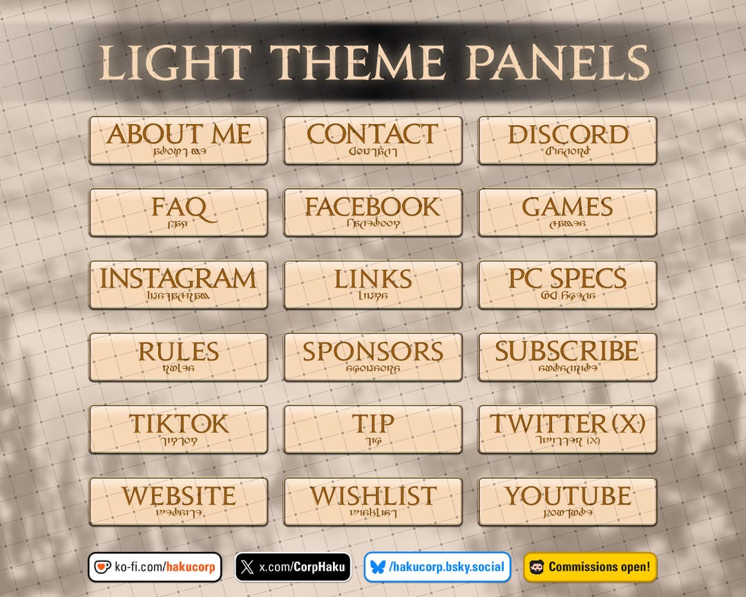 Twitch Panels | Final Fantasy XIV Panels | Light Themed Panels | FFXIV ...