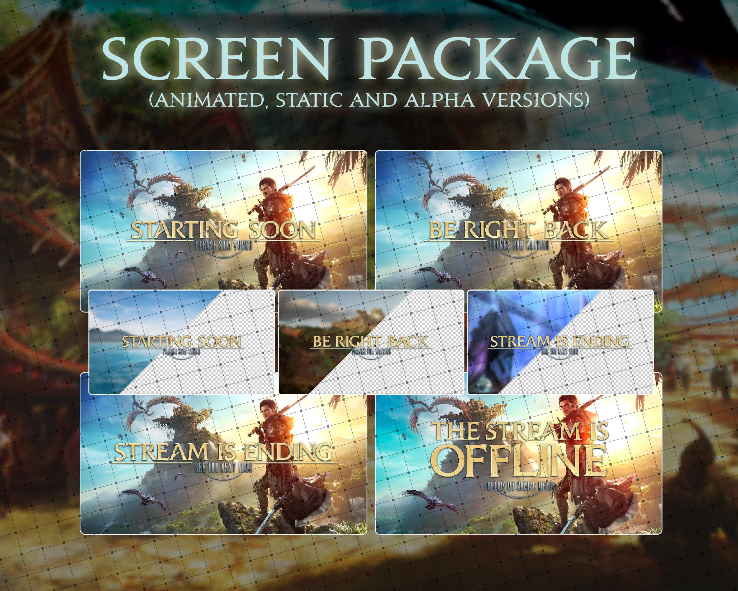 FFXIV Dawntrail | Screen Pack for Streamers. Starting Soon, BRB, Stream ...