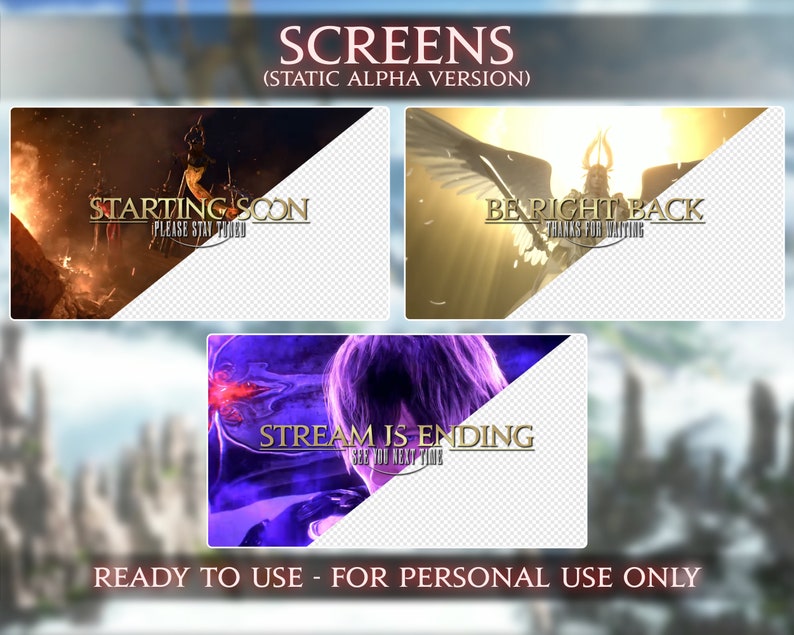 FFXIV Shadowbringers | Screen Pack for Streamers. Starting Soon, BRB ...