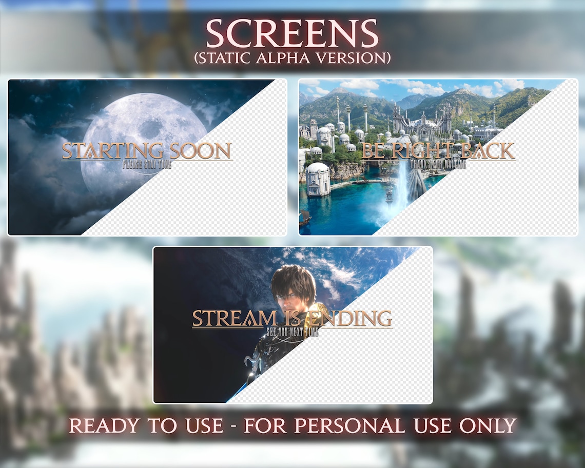 FFXIV Endwalker | Screen Pack for Streamers. Starting Soon, BRB, Stream ...