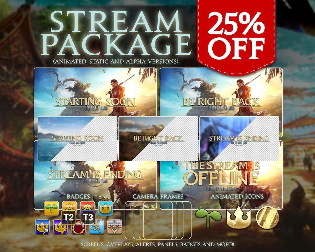 FFXIV Overlay | FFXIV Dawntrail | FFXIV Stream Package for Twitch ...