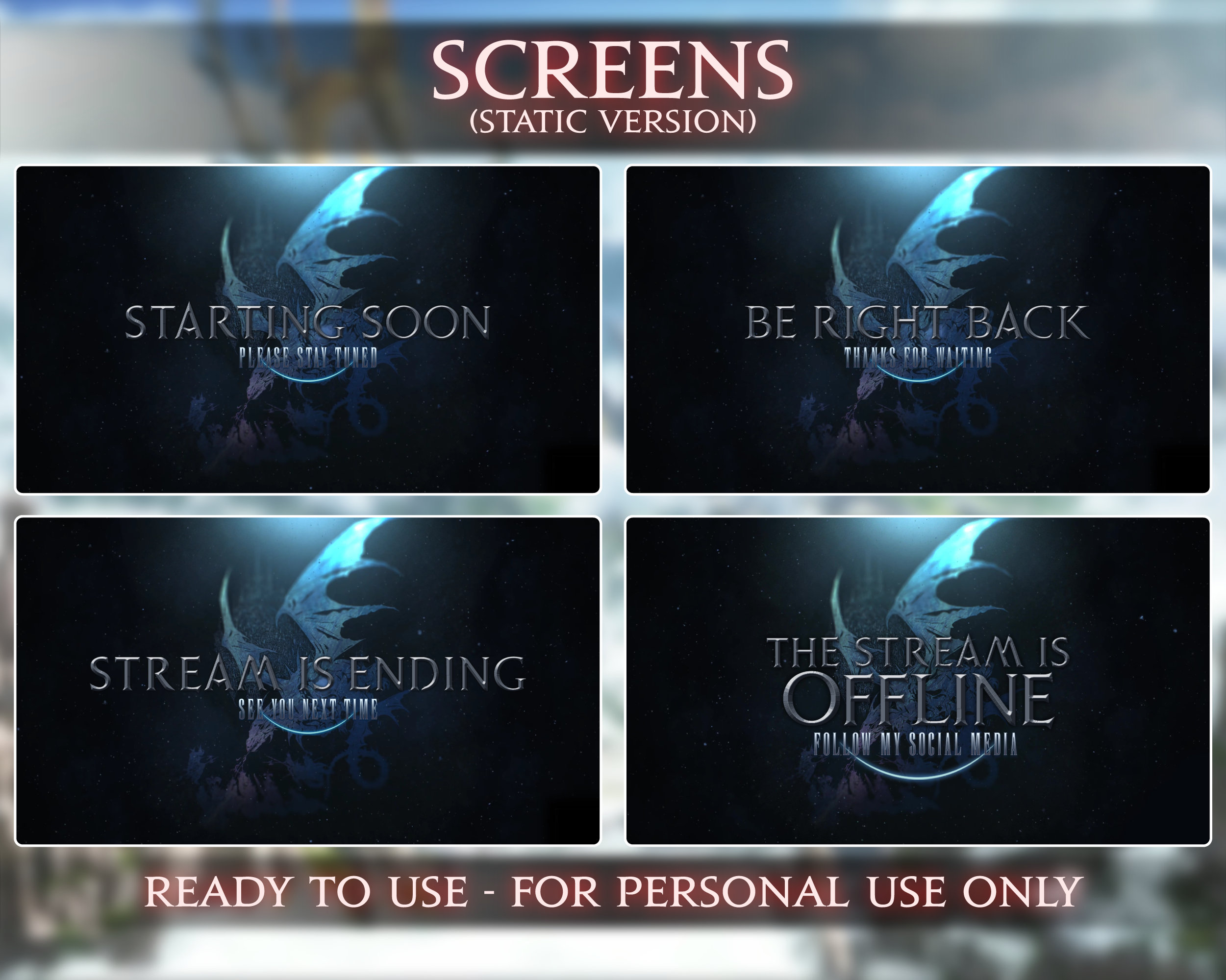 Animated Scene Package for Streaming | for Twitch, Youtube, and Kick ...