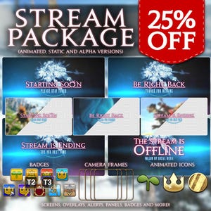 Stream Overlay for TWITCH YOUTUBE Streamers Animated Overlays, Alerts ...