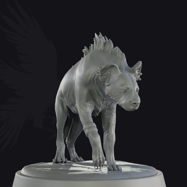 3d Printed Miniature Hyena - Etsy