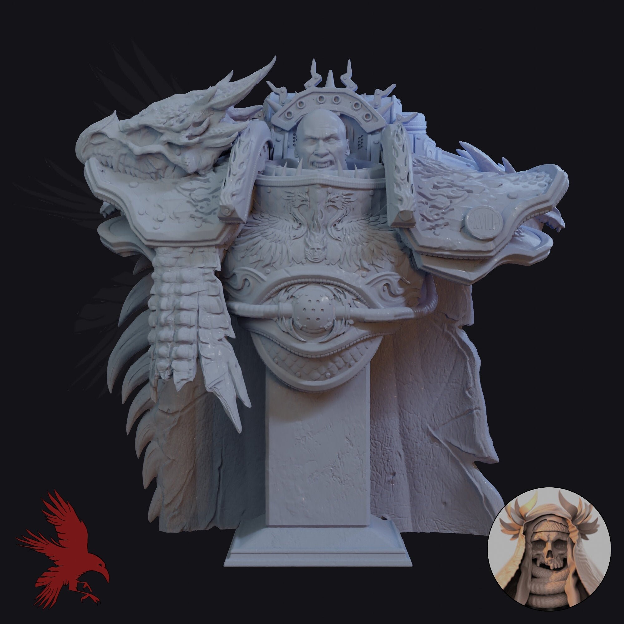 Vulkan Primarch Bust Warhammer 40K Fan Art | Etsy