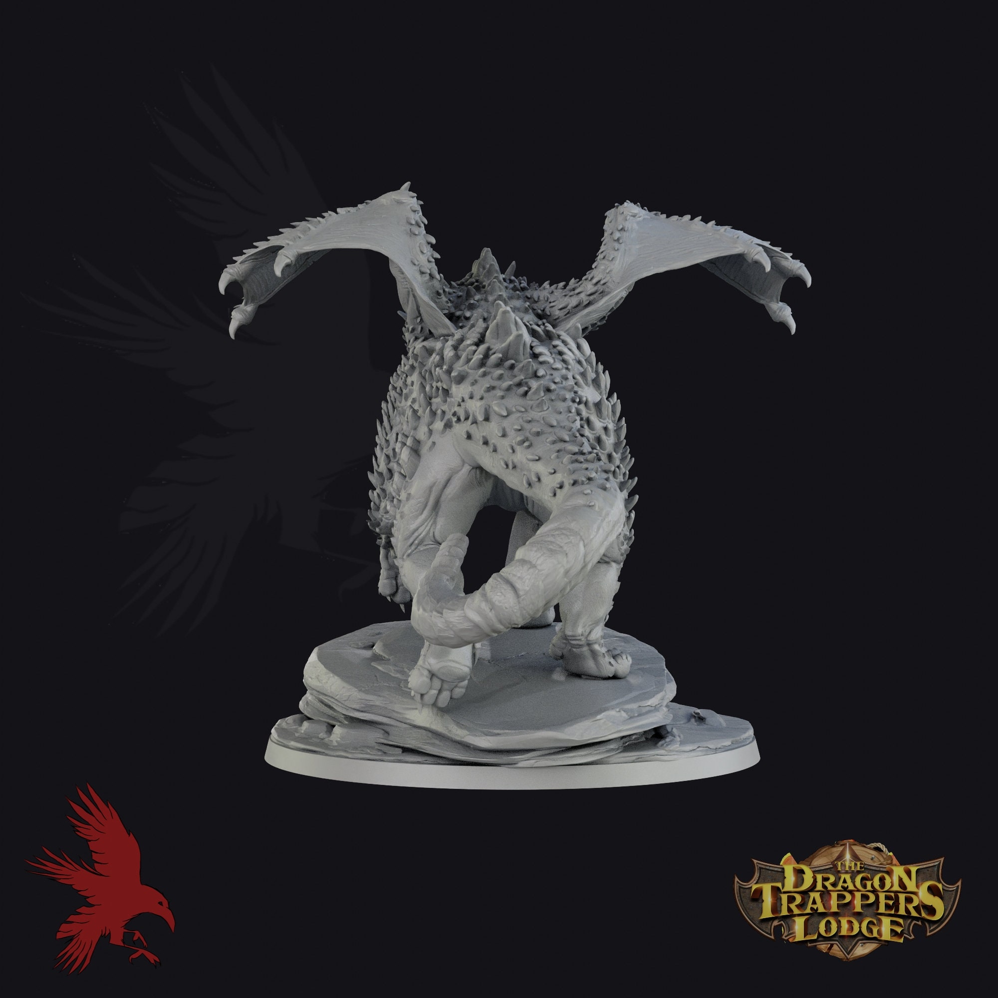 Snub-winged Horn Crest 32MM Huge Dragon 3D Printed Fantasy - Etsy