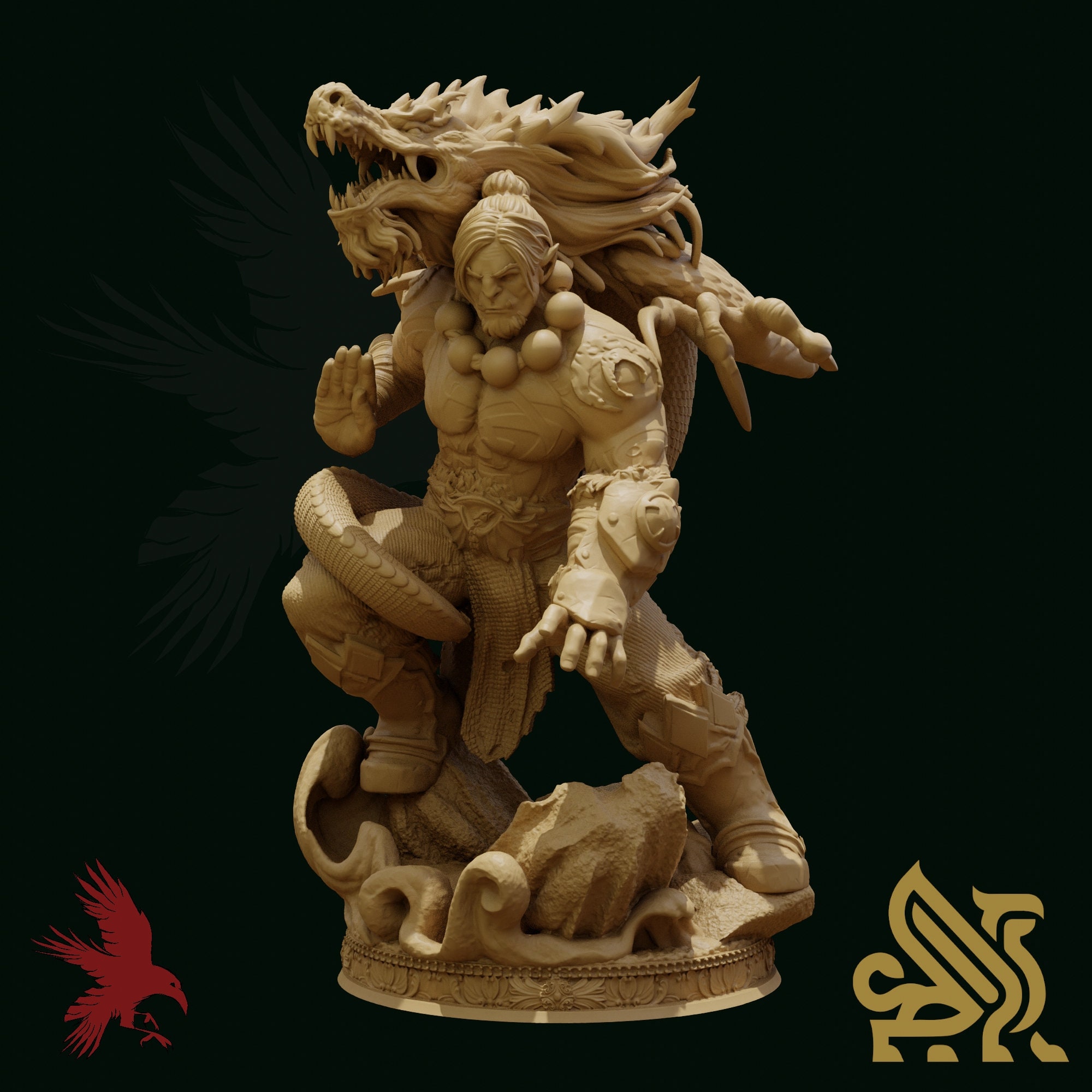 Draak Half Orc Auger Dungeon Masters Stash 3D Printed | Etsy