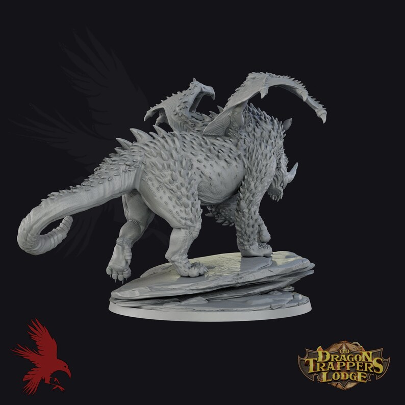 Snub-winged Horn Crest 32MM Huge Dragon 3D Printed Fantasy - Etsy