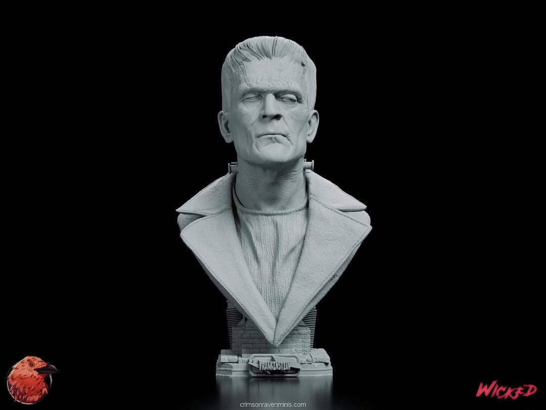 Frankenstein’s Monster Resin Bust Kit, Gothic Horror Sculpture, Classic ...