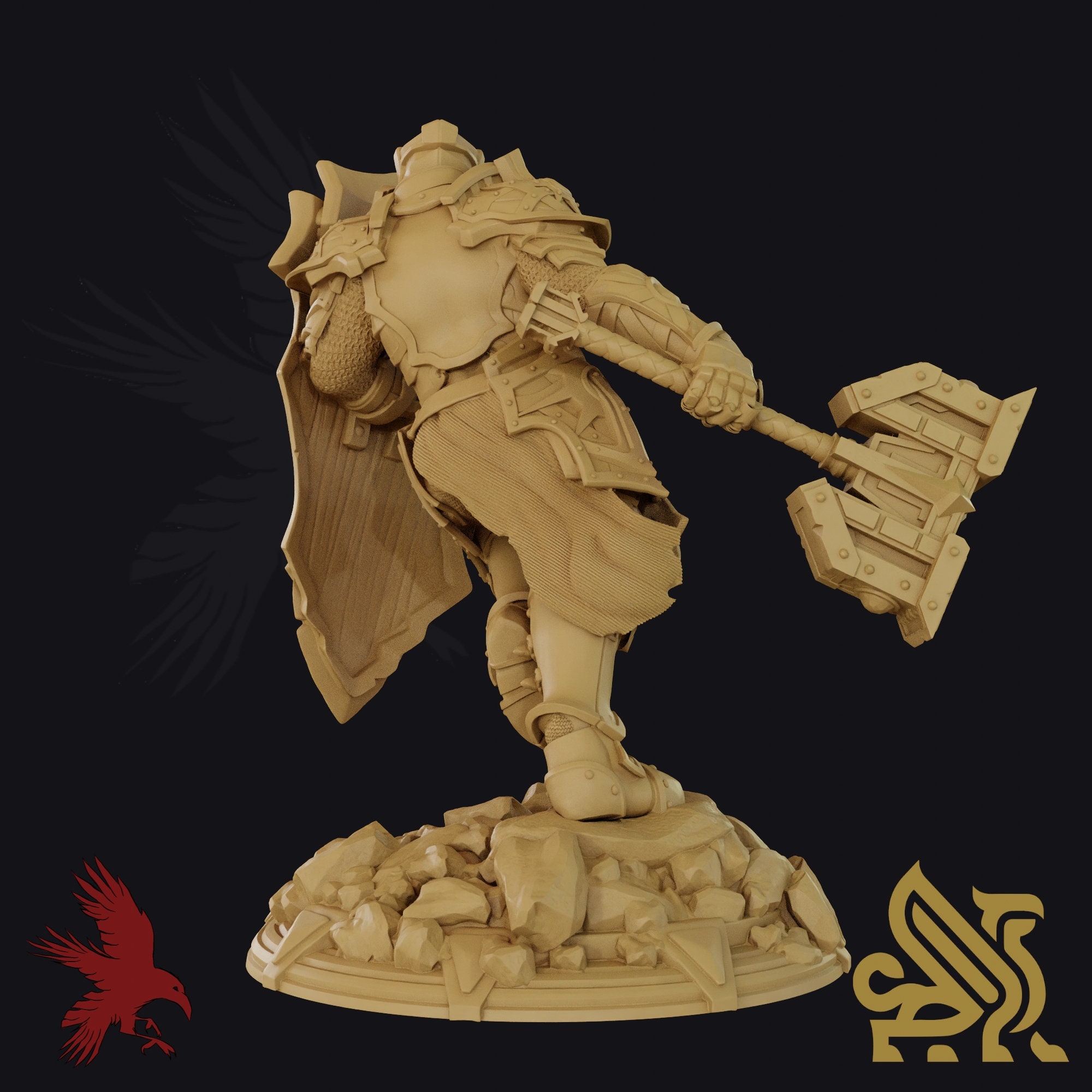 Cardioth Human Holy Paladin Dungeon Masters Stash 3D - Etsy