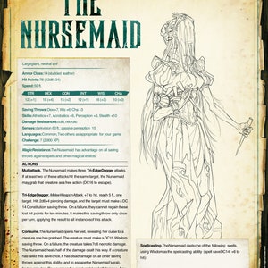 Faceless Nursemaid Witchsong Miniatures 3D Printed Fantasy - Etsy