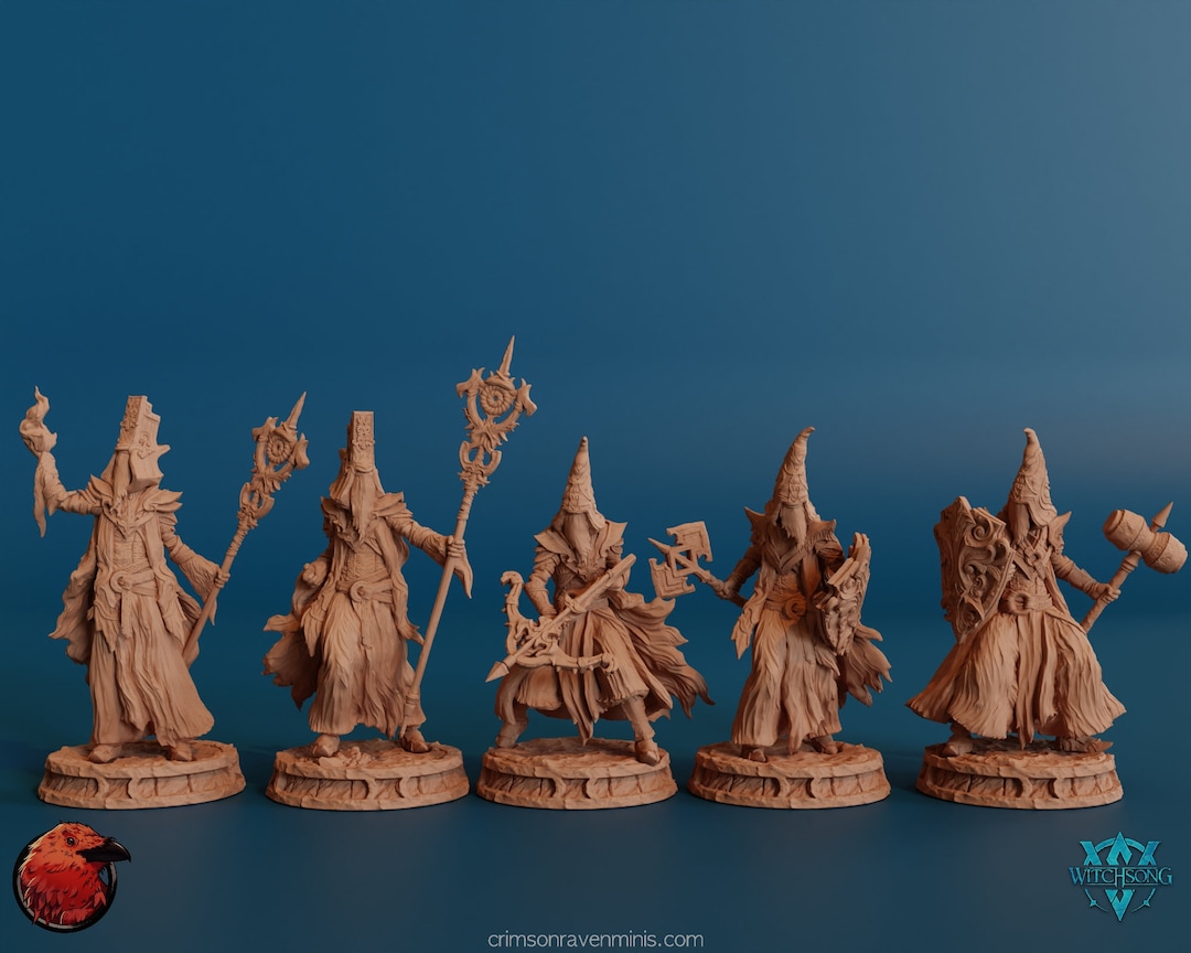 Apostles of the Faceless King Witchsong Miniatures 3D Printed Fantasy ...