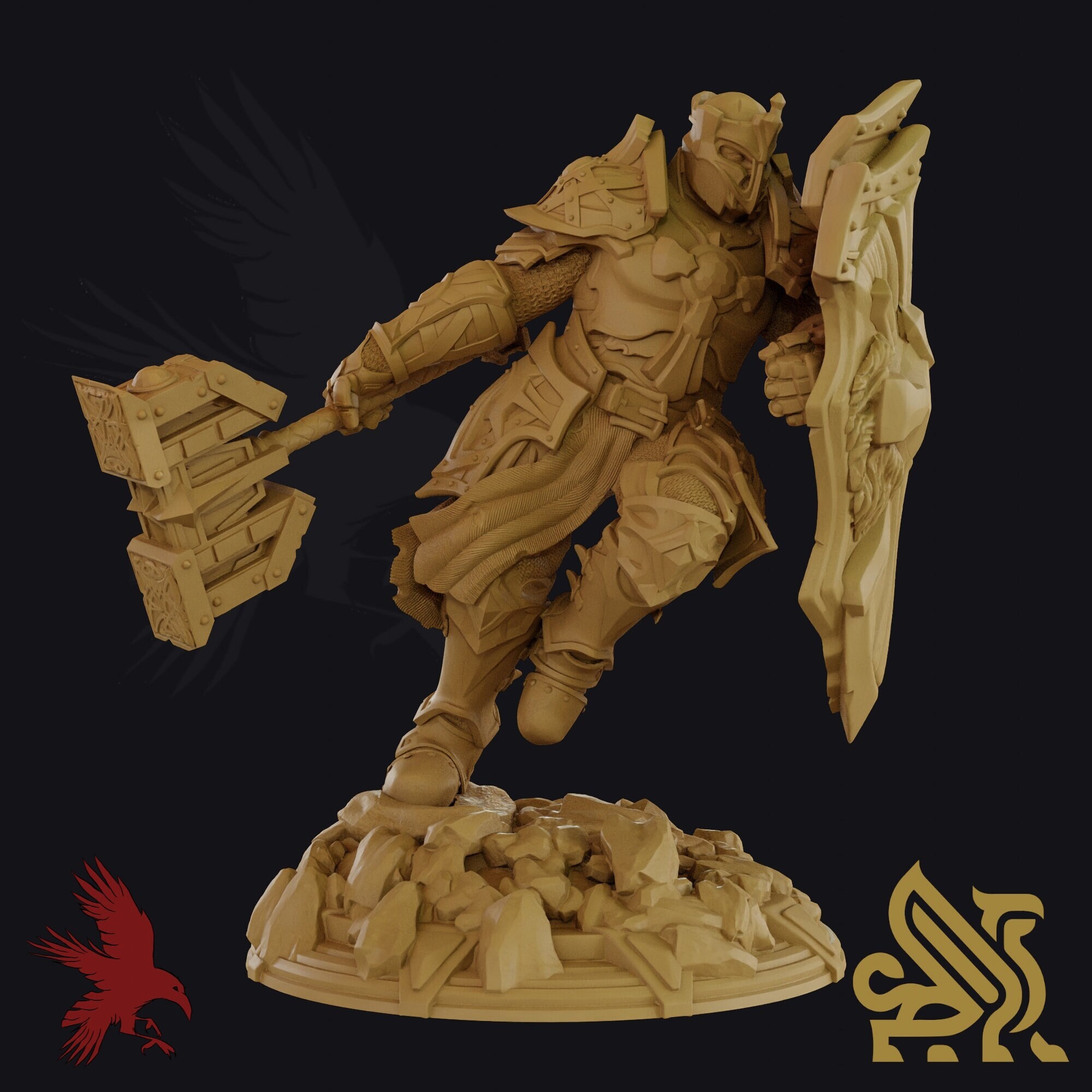 Cardioth Human Holy Paladin Dungeon Masters Stash 3D - Etsy