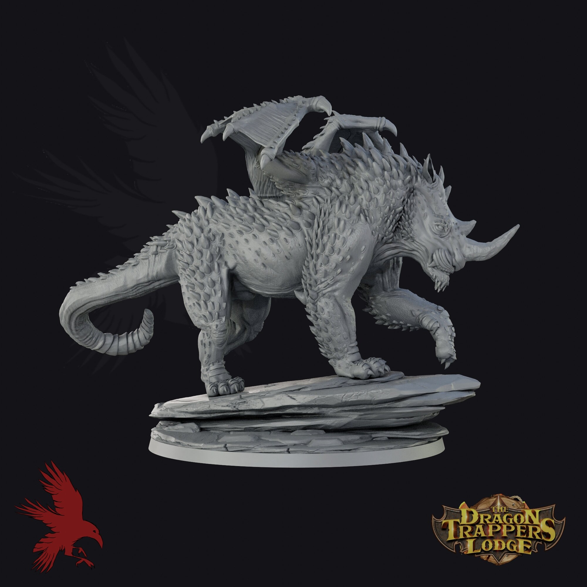 Snub-winged Horn Crest 32MM Huge Dragon 3D Printed Fantasy - Etsy