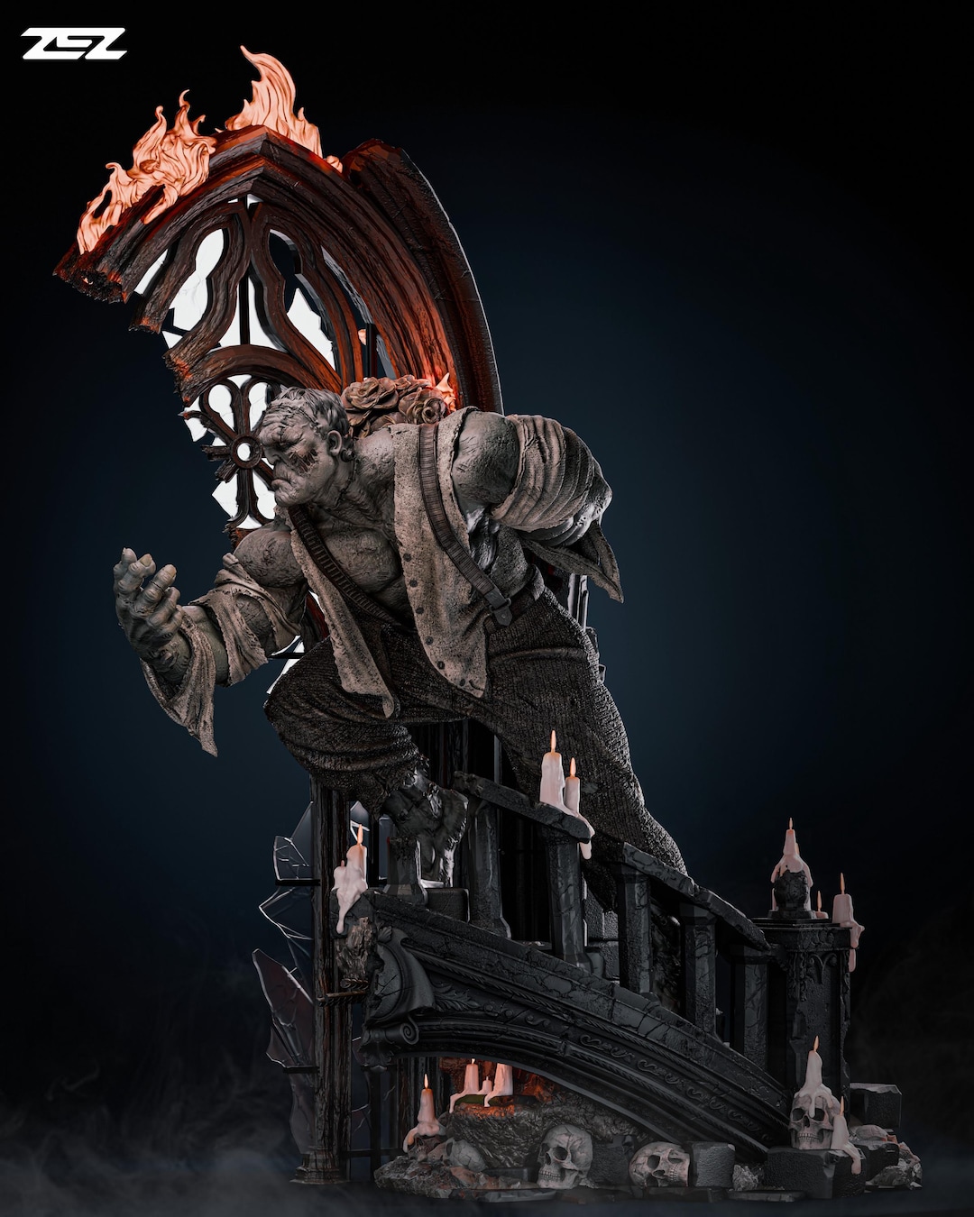 Frankenstein’s Monster Resin Model Kit, Gothic Horror Figurine, Classic ...