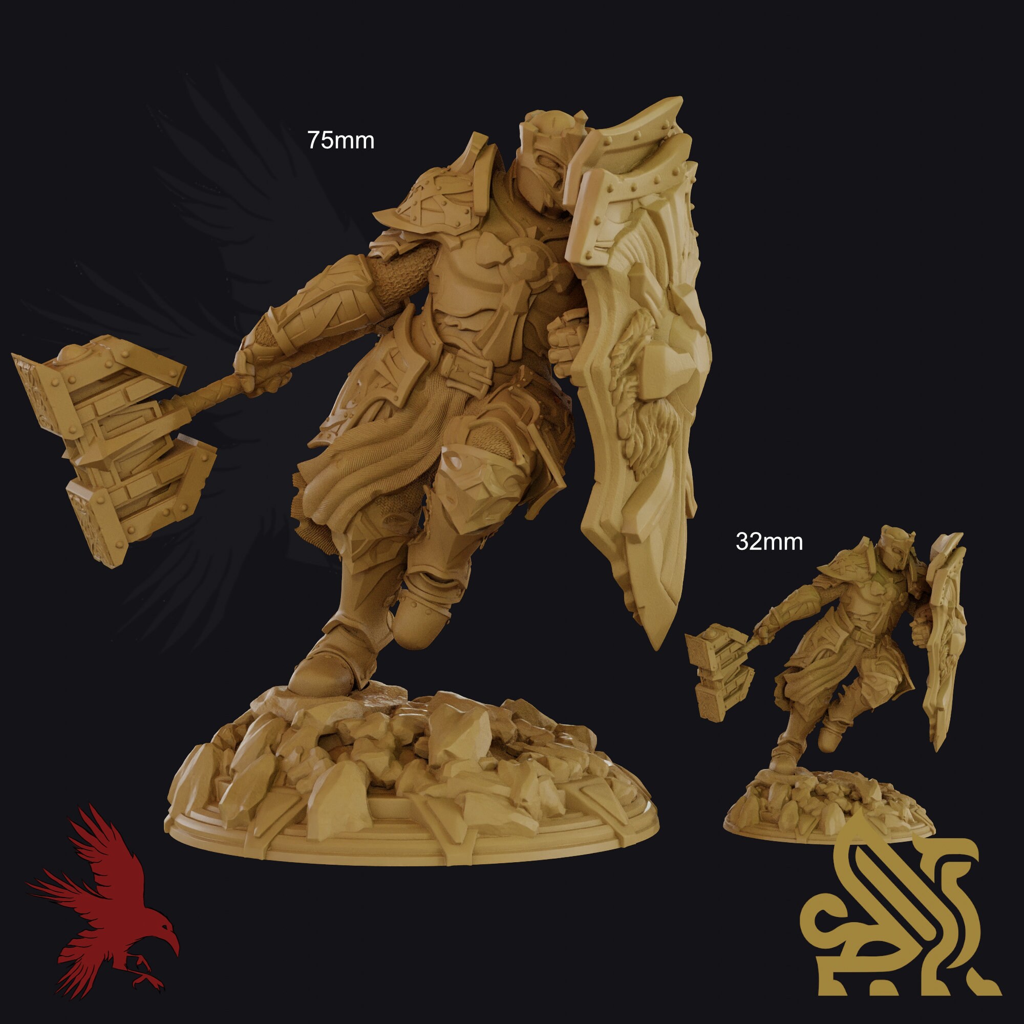 Cardioth Human Holy Paladin Dungeon Masters Stash 3D - Etsy