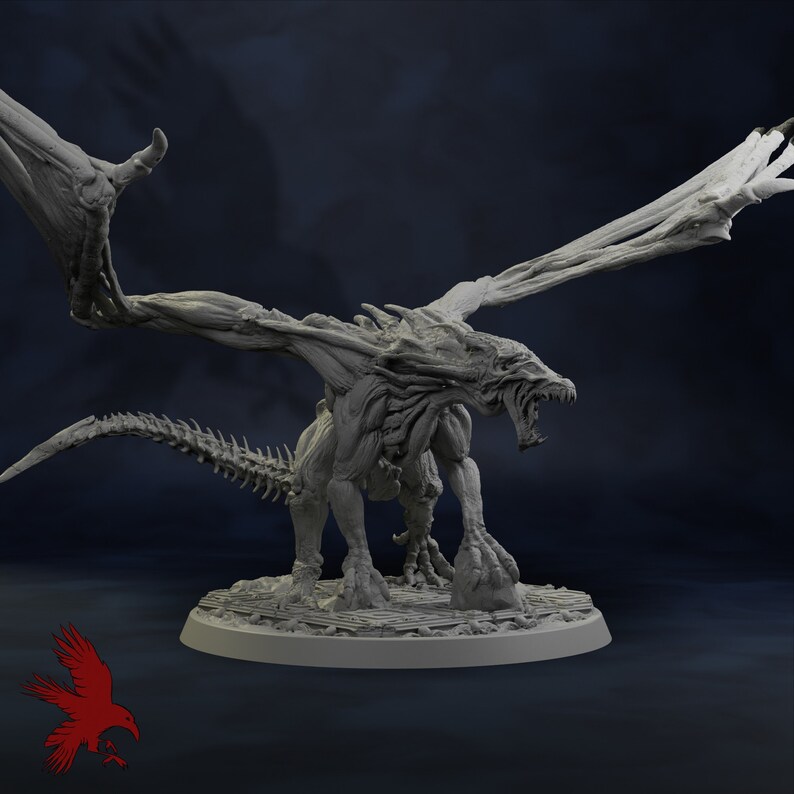 Undead Dragon Miniature - Etsy