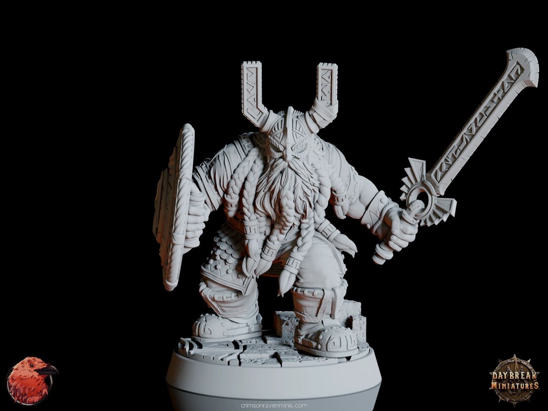 Eino ”ravenblade” Ægger - 32mm Scale Dwarf Miniature - Etsy
