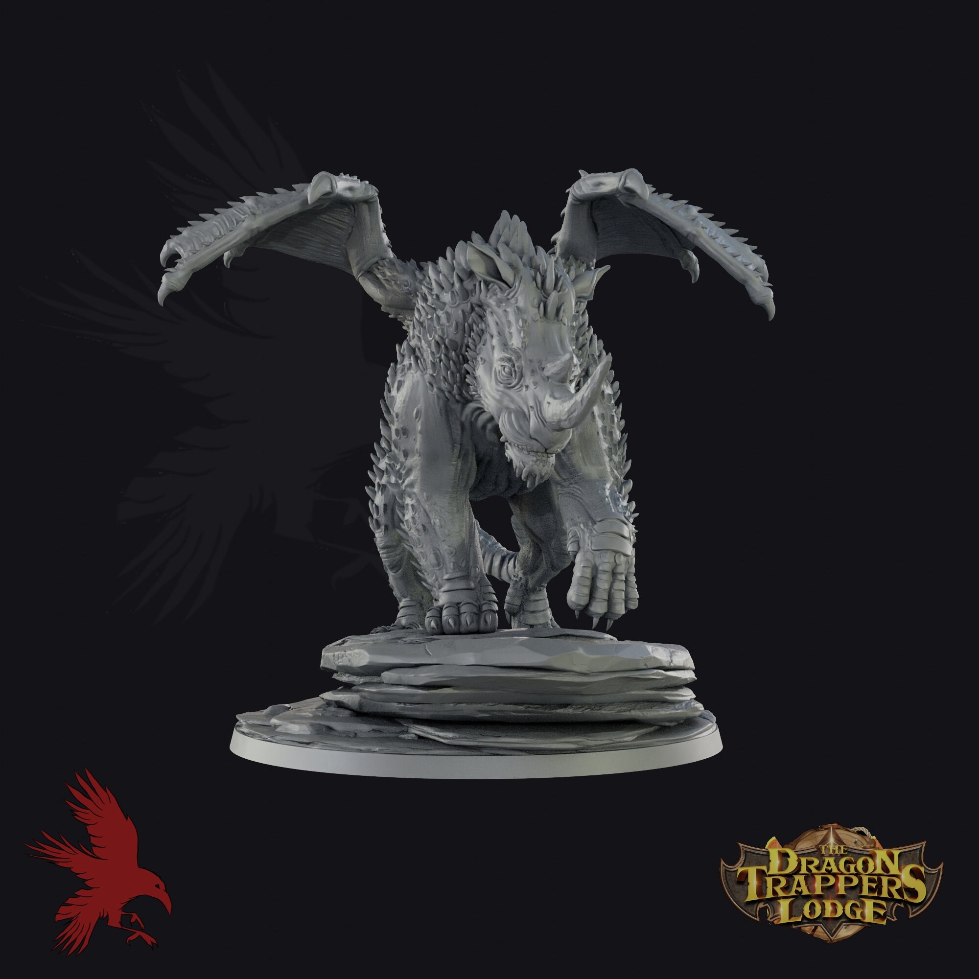 Snub-winged Horn Crest 32MM Huge Dragon 3D Printed Fantasy - Etsy