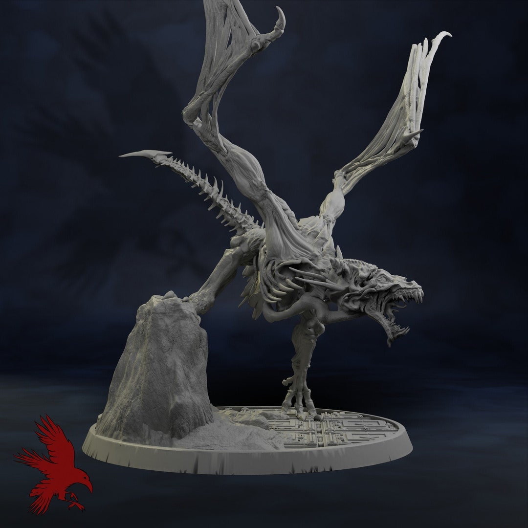 Undead Wyvern Miniature - Etsy
