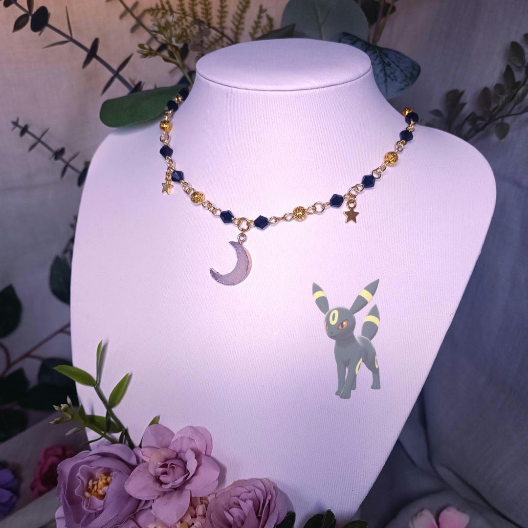 Umbreon ~ Pokémon/ Eeveelutions Inspired Pearl Necklace ~ Jewelry for ...