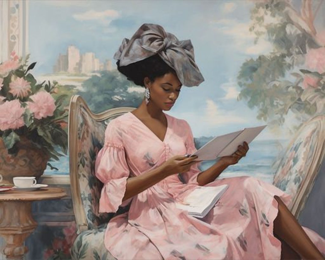 Printed Illustration in a French Toile Style, Colorful, Wallart, Giclée ...