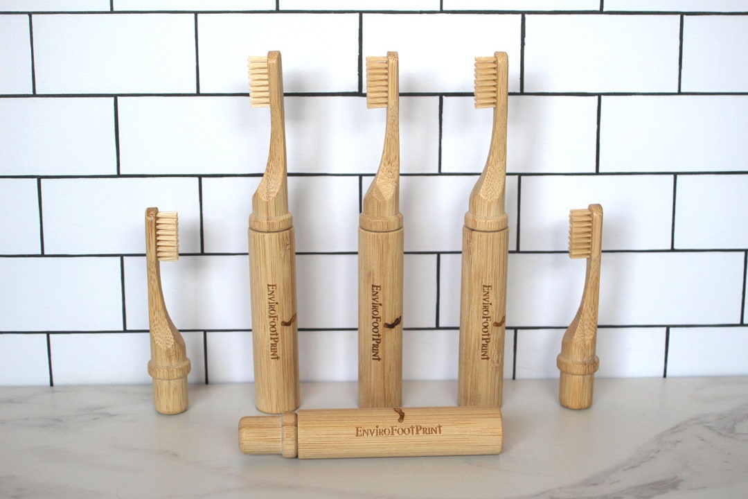3-IN-1 on the Go Bamboo Travel Toothbrush | Soft Long Lasting Bristles ...