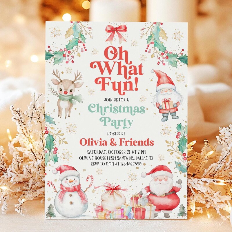 Christmas Party Invitations - Etsy