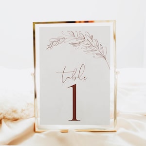 Printable Table Numbers Template, Boho Wedding Table Numbers, Boho ...