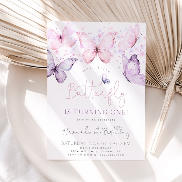 Butterfly Invitation - Etsy