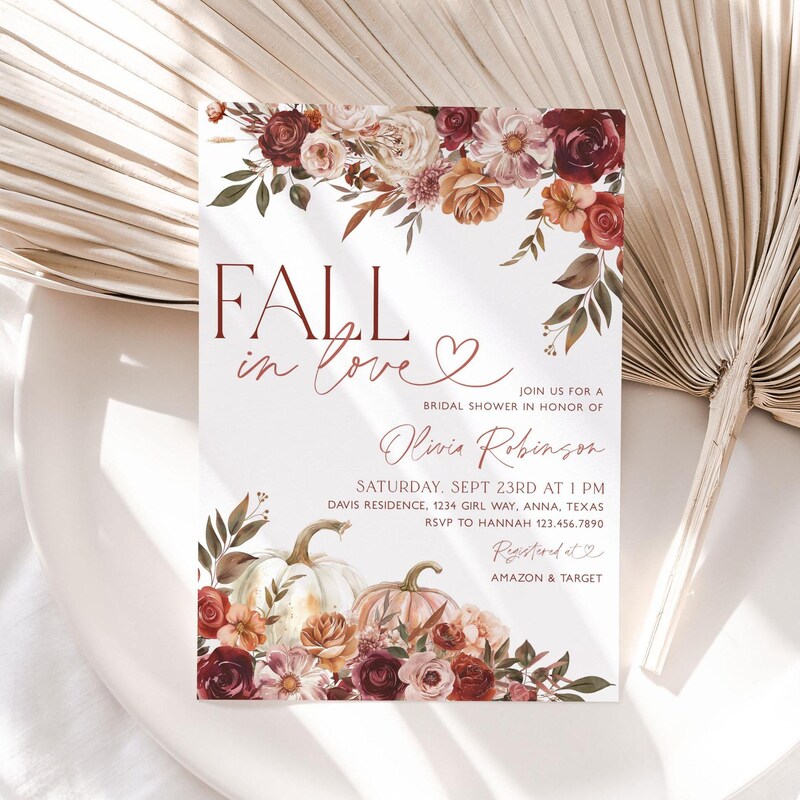 Fall in Love Invitation - Etsy